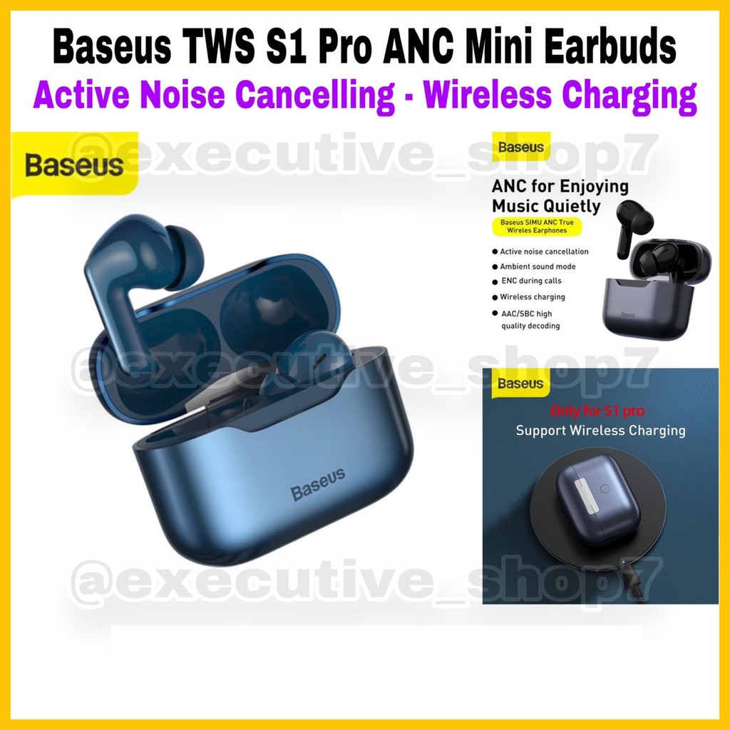 Jual Baseus TWS S1 Pro SIMU ANC Mini Earbuds - Active Noise Cancelling ...