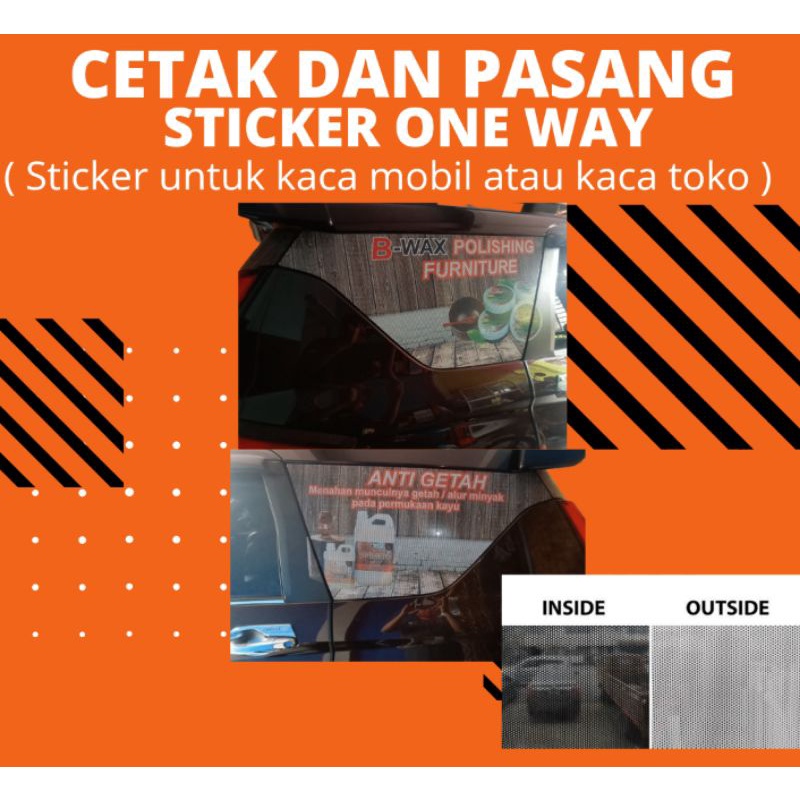 Jual sticker one way mobil / pintu kantor murah | Shopee Indonesia