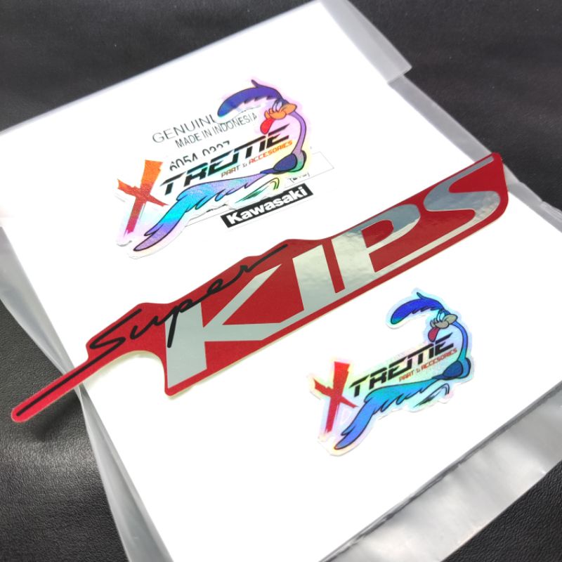Jual Striping Stiker Super Kips Ninja RR Old Merah 2009 ORIGINAL ...
