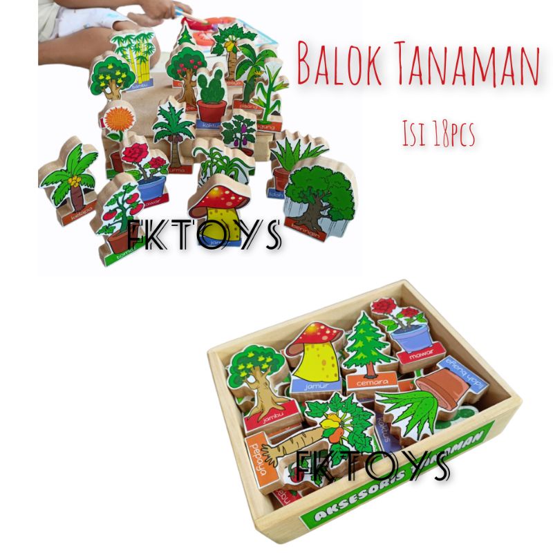 Jual Balok Tanaman_mainan edukasi | Shopee Indonesia