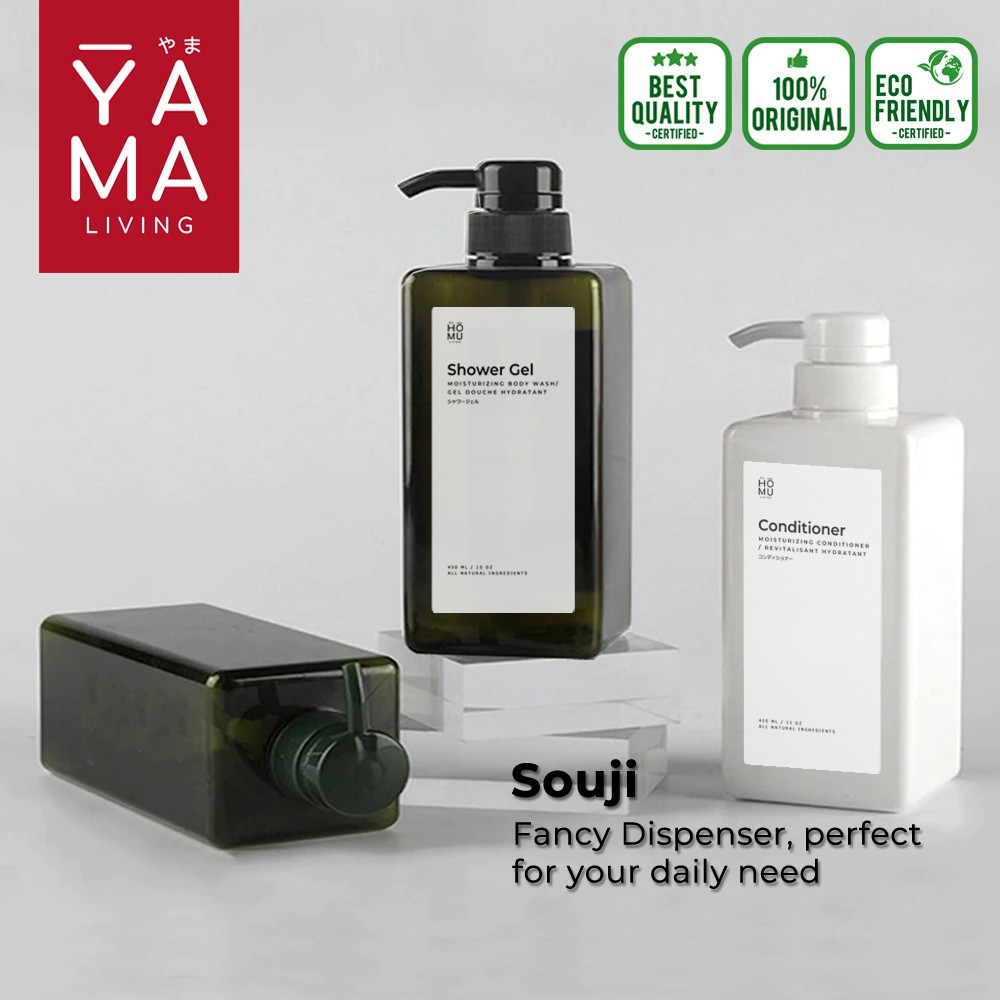 Jual YAMA SOUJI Soap Dispenser Bottle Botol Plastik PET Premium Pump Refill Sabun Cair Shampo ...
