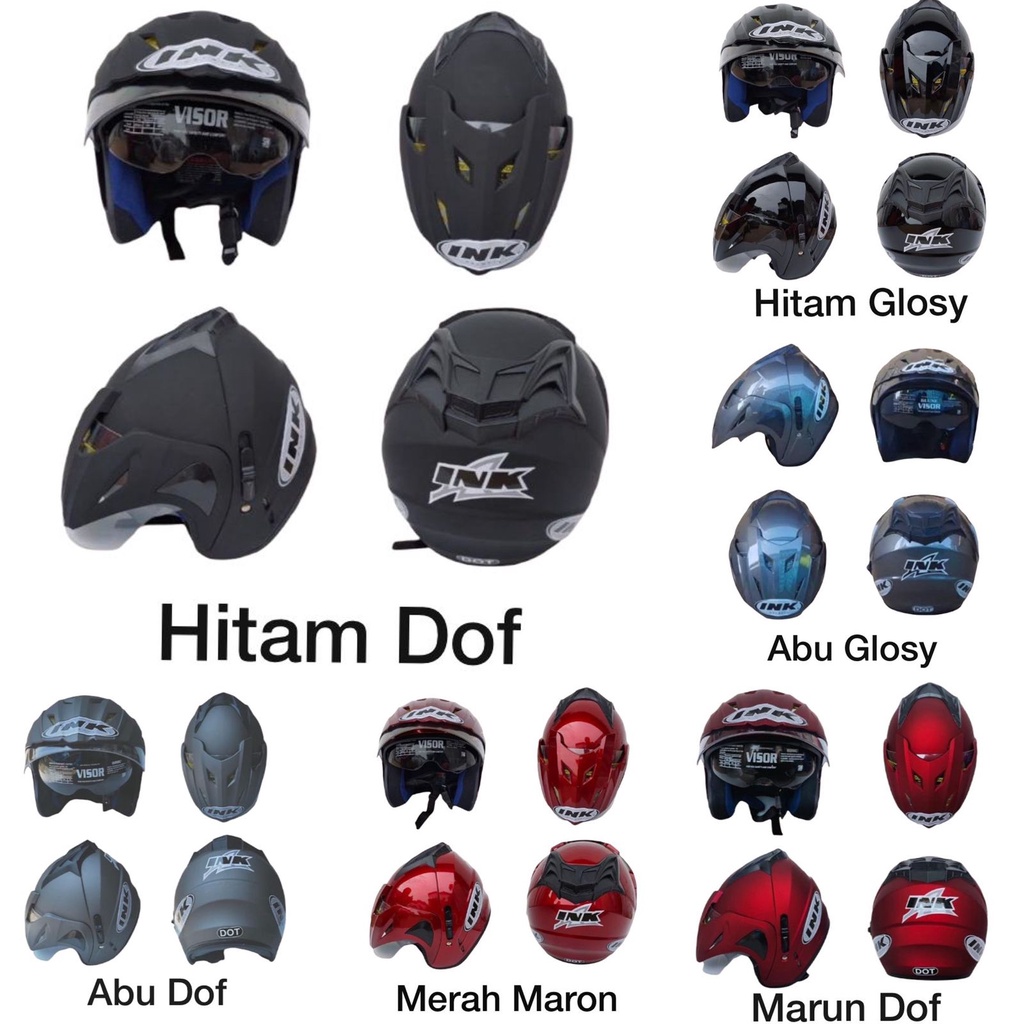 Jual HELM MODEL JP8 DOBELVISOR FREE PACKING BUBBLE DAN DUS grosir ecer ...