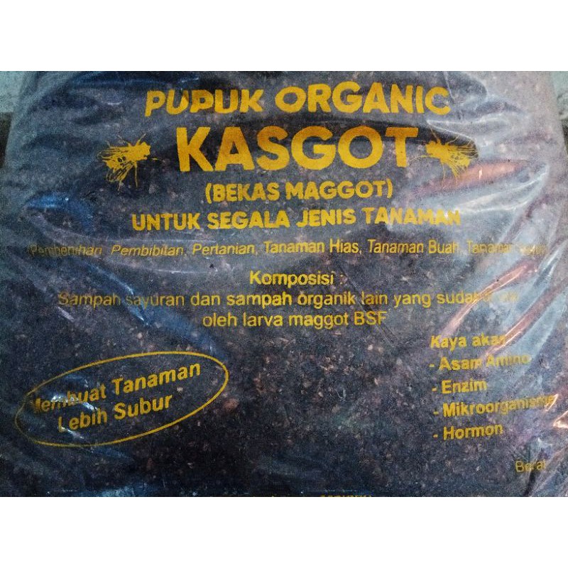 Jual pupuk kasgot pupuk organik 500 gr pupuk kandang masgot media tanam ...