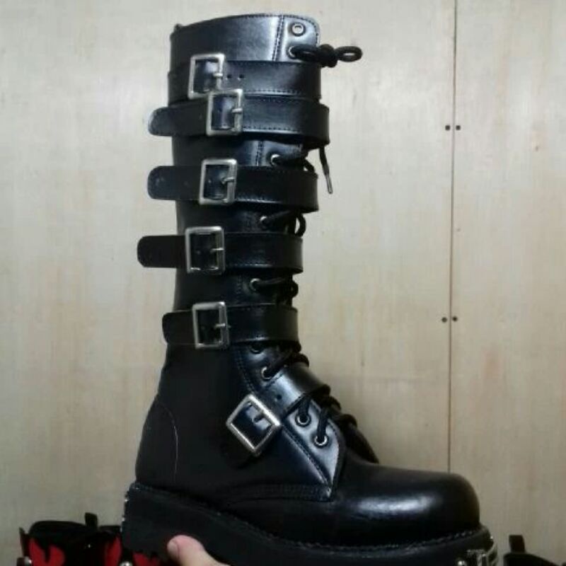 Jual sepatu boots rock gesper sol ceper | Shopee Indonesia
