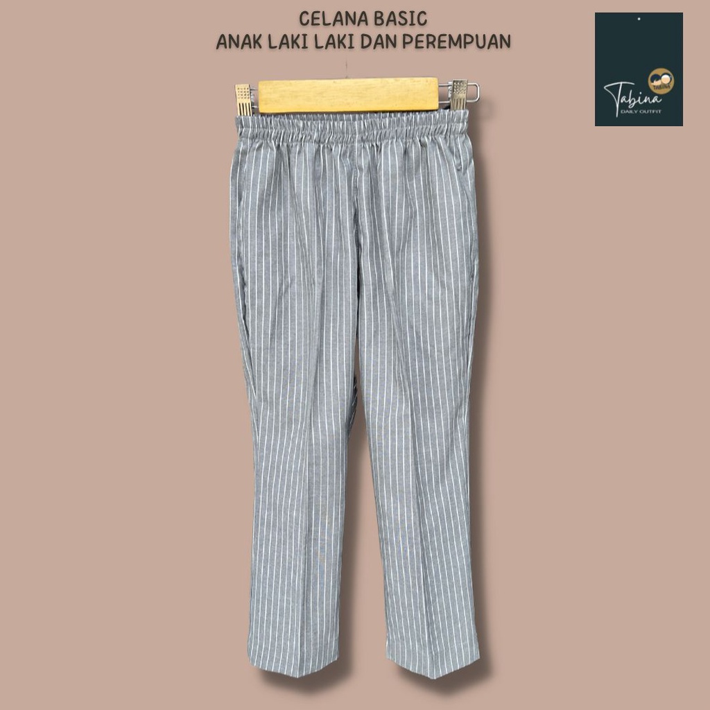 Jual Celana Panjang Anak Putih Polos dan Bermotif Tabina Bahan Toyobo dan Katun Oxford usia 2 ...