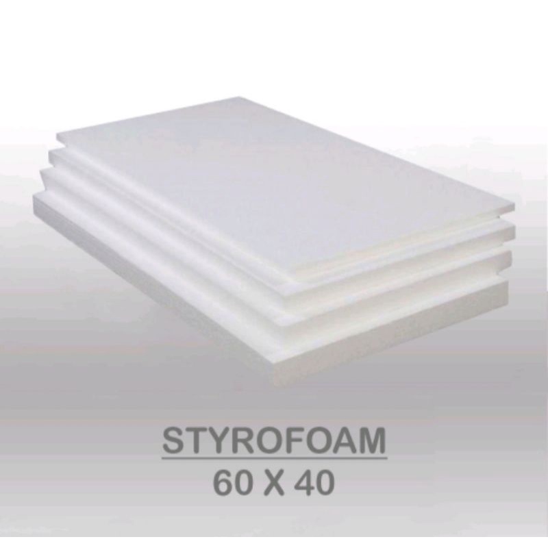 Jual Lembaran Styrofoam 60×40cm Tebal 2cm LOW | Lembaran Gabus kotak ...