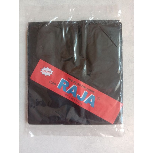 Jual kantong plastik kresek hitam ukuran 15x32 merek Raja isi 38 lembar ...