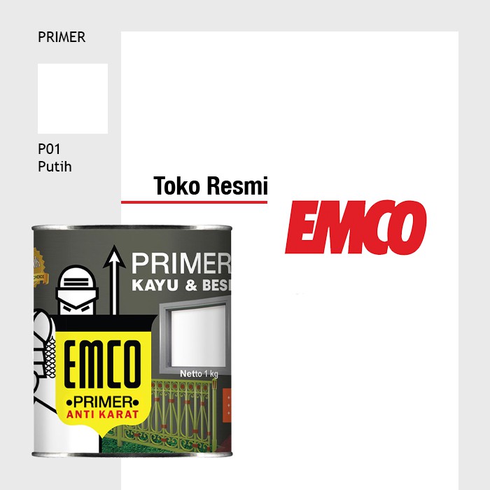 Jual Emco Primer Kayu & Besi PKB - 1kg Cat Dasar Anti Karat Anti Rayap ...