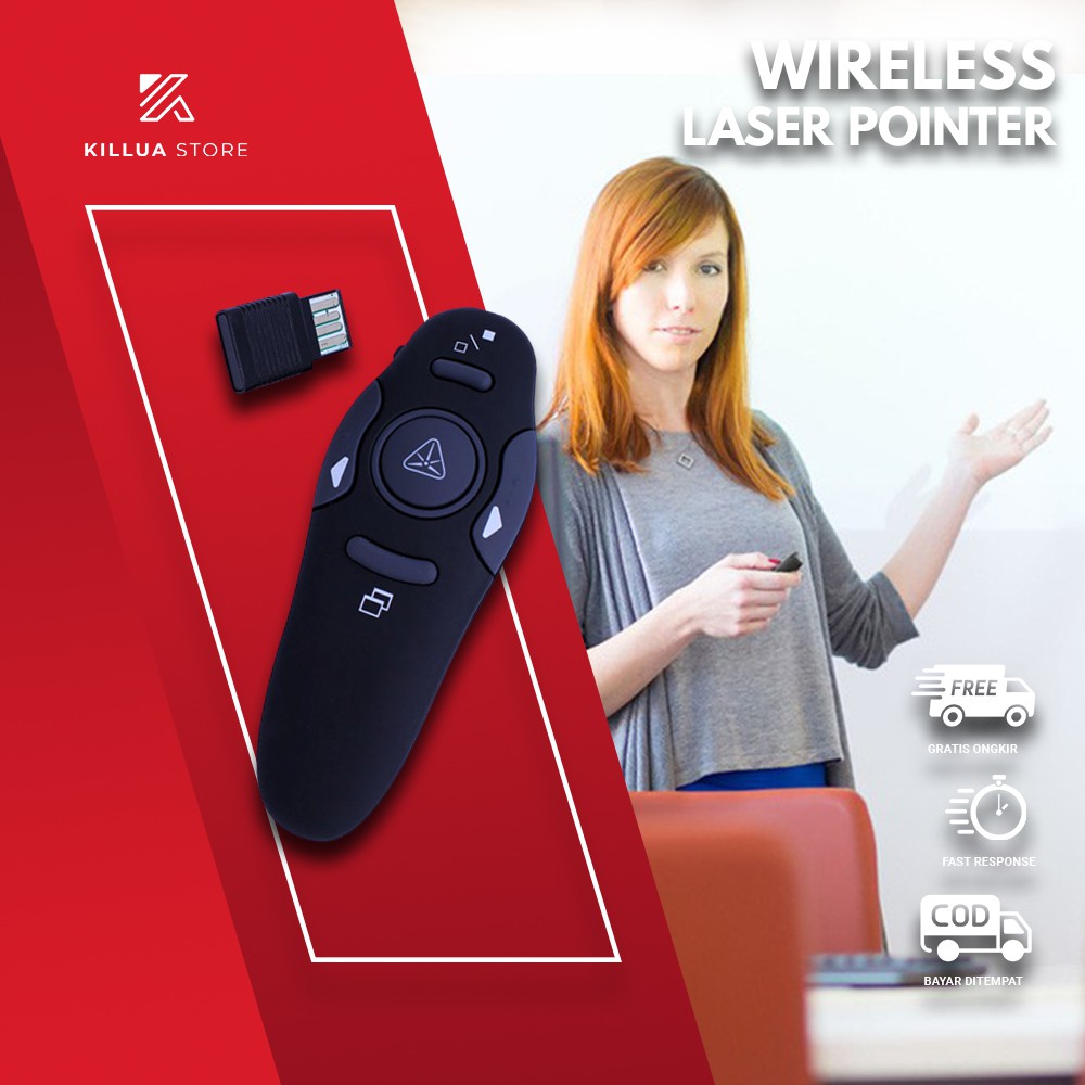 Jual Mouse Wireless Laser Pointer Remote Control Untuk Presentasi ...