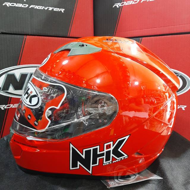 Jual HELM NHK GP1000 SOLID FIRE RED / NHK GP1000 MERAH | Shopee Indonesia