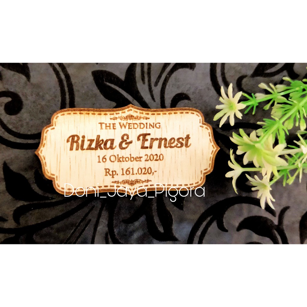 Jual [1] Custom Nama Grafir Kayu / Nama Mahar Kayu Ukir | Shopee Indonesia