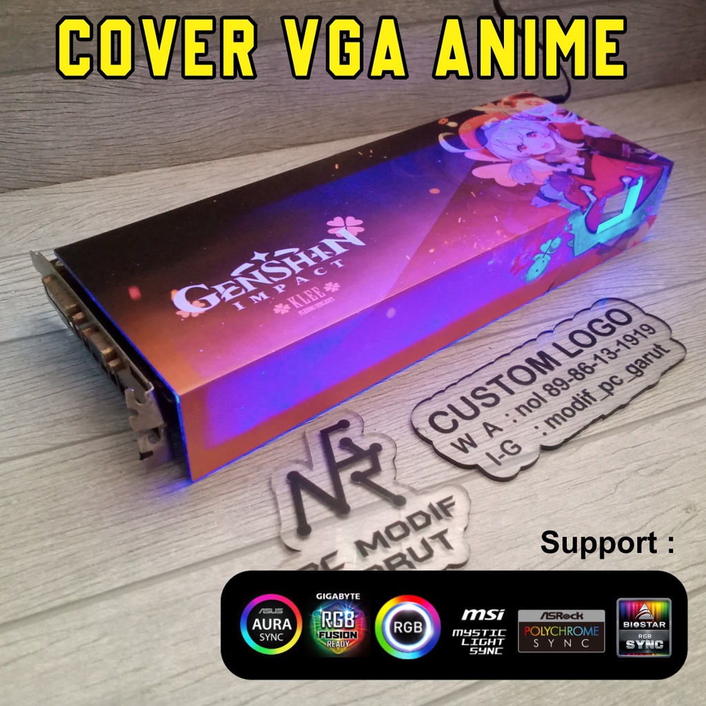 Jual AKSESORIS KOMPUTER COVER VGA ANIME RAINBOW SYNC MOBO CUSTOM LOGO ...