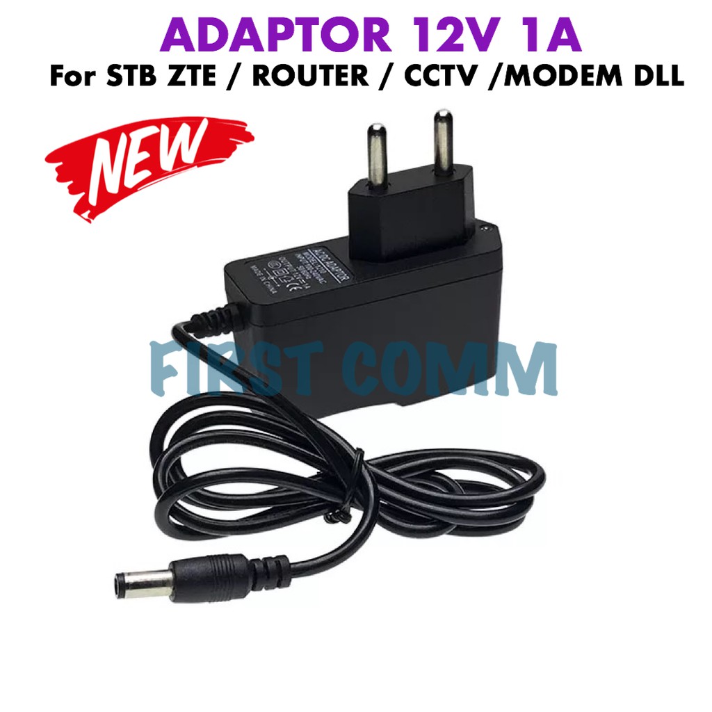 Jual ADAPTOR STB ZTE CCTV MODEM ROUTER 12V 1A POWER SUPPLY ADAPTOR 12V ...