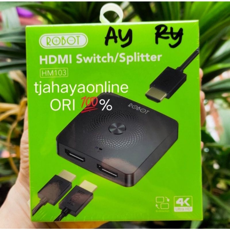 Jual Robot HDMI Splitter Switch HM103 2 Port & 2 Arah 4K Garansi 1 ...