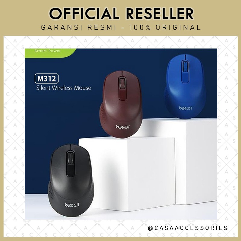 Jual Robot M312 2.4G Silent Key Wireless Mouse 1600DPI 500Hz Original | Shopee Indonesia