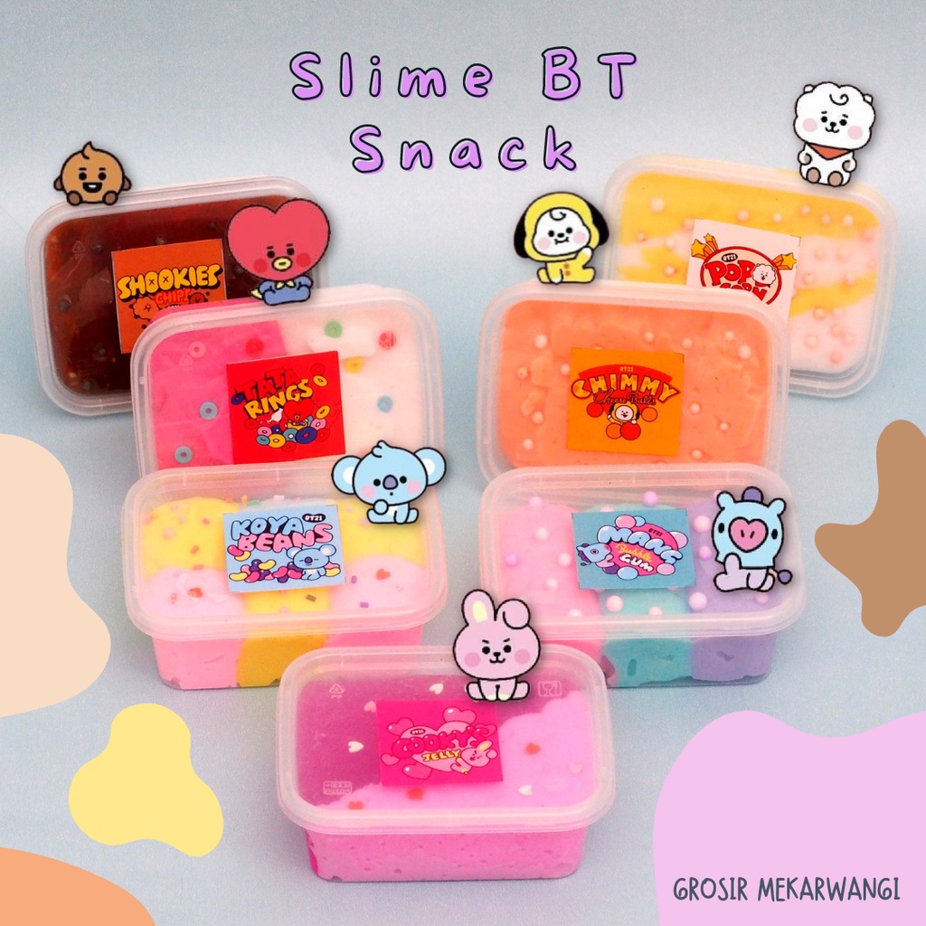 Jual Slime BT Snack Dessert Box Slime Tofu Wangi Toping Springkels ...