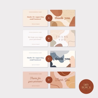 Jual Thank You Card, Custom Design, Kartu Ucapan | Shopee Indonesia