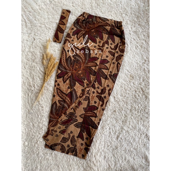 Jual Rok Batik Span belahan Samping | Rok Kerja | Shopee Indonesia