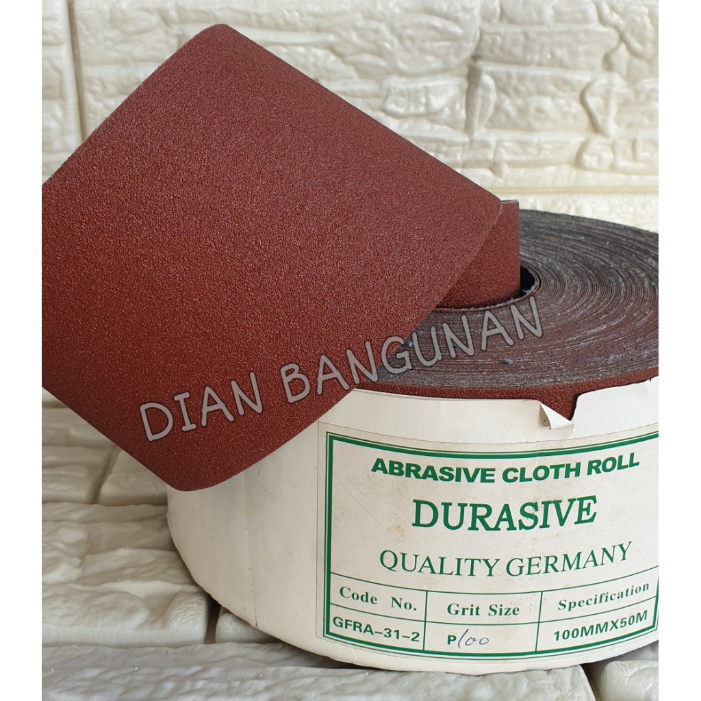 Jual AMPLAS ROLL METERAN / AMPLAS ROLL KAIN PER METER GRIT 100 DURASIVE ...