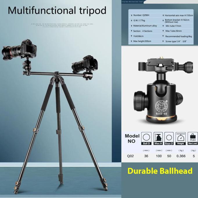 Jual AKSESORIS KAMERA QZSD TRIPOD FLAT LAY - QZSD Q298H - TRIPOD 2 ...