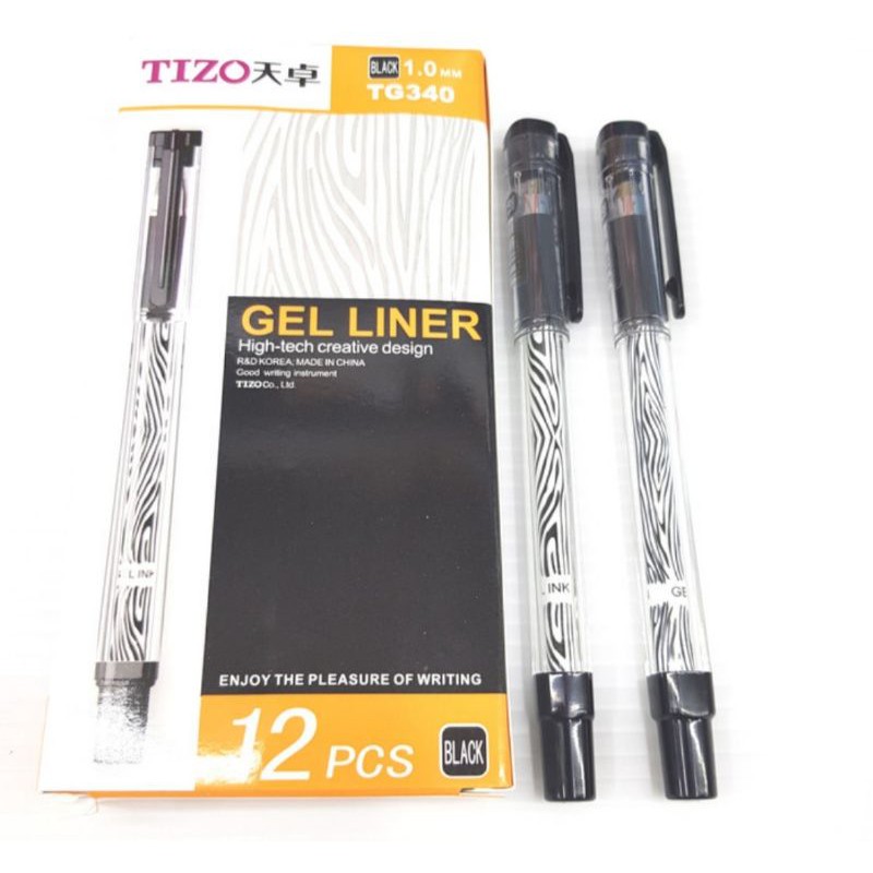 Jual GEL PEN TIZO TG 340 1,0 MM-HITAM | Shopee Indonesia