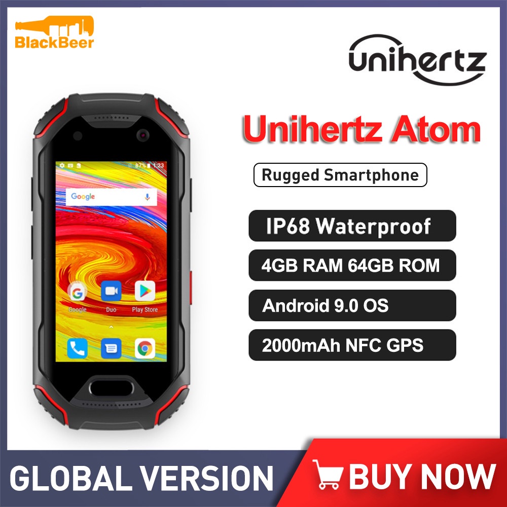 Jual Unihertz Atom 4G Rugged Smartphone Android 9 Octa Core Cellphones ...