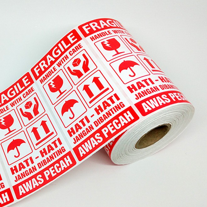 Jual Stiker Label Fragile Handle With Care Sticker Hati-Hati Awas Pecah ...