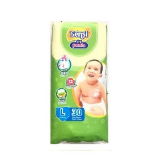 Jual PEMPERS SENSI DRY PANTS L30/ L 30 popok bayi | Shopee Indonesia