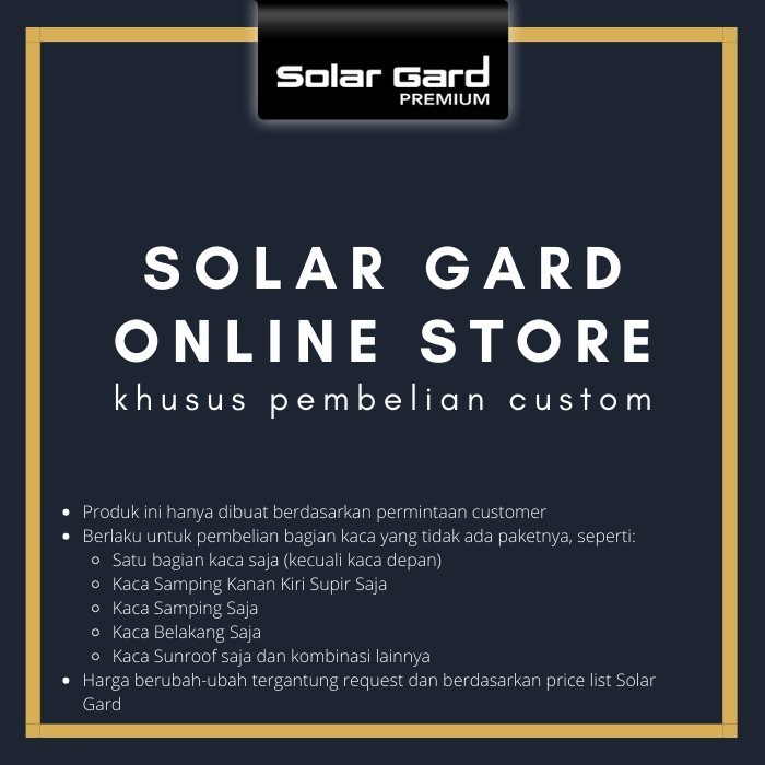 Jual {BEKAS} Solar Gard / Solargard Kaca Film - Custom Berkualitas ...