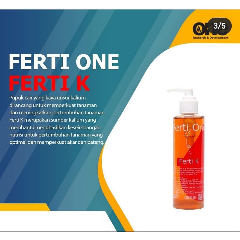 Jual Ferti One Ferti K 100ml Pupuk Cair Aquascape 100 ml Pukcir Kalium ...