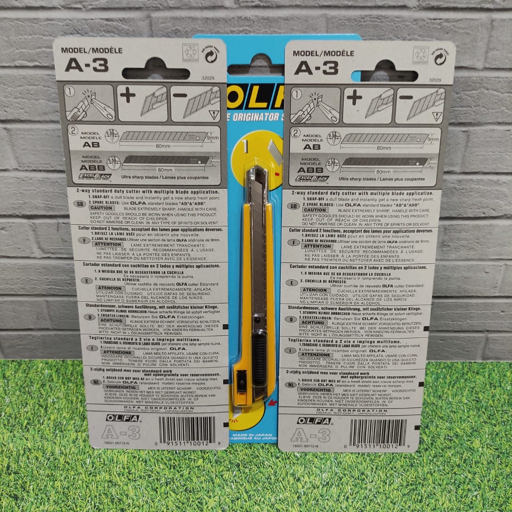 Jual OLFA A 3 Pisau Cutter 9 mm A-3 Snap Off blade Japan | Shopee Indonesia