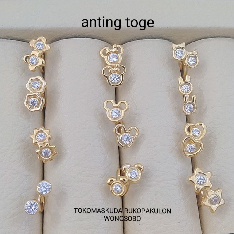 Jual Anting toge (emas asli kadar 375/8k) | Shopee Indonesia