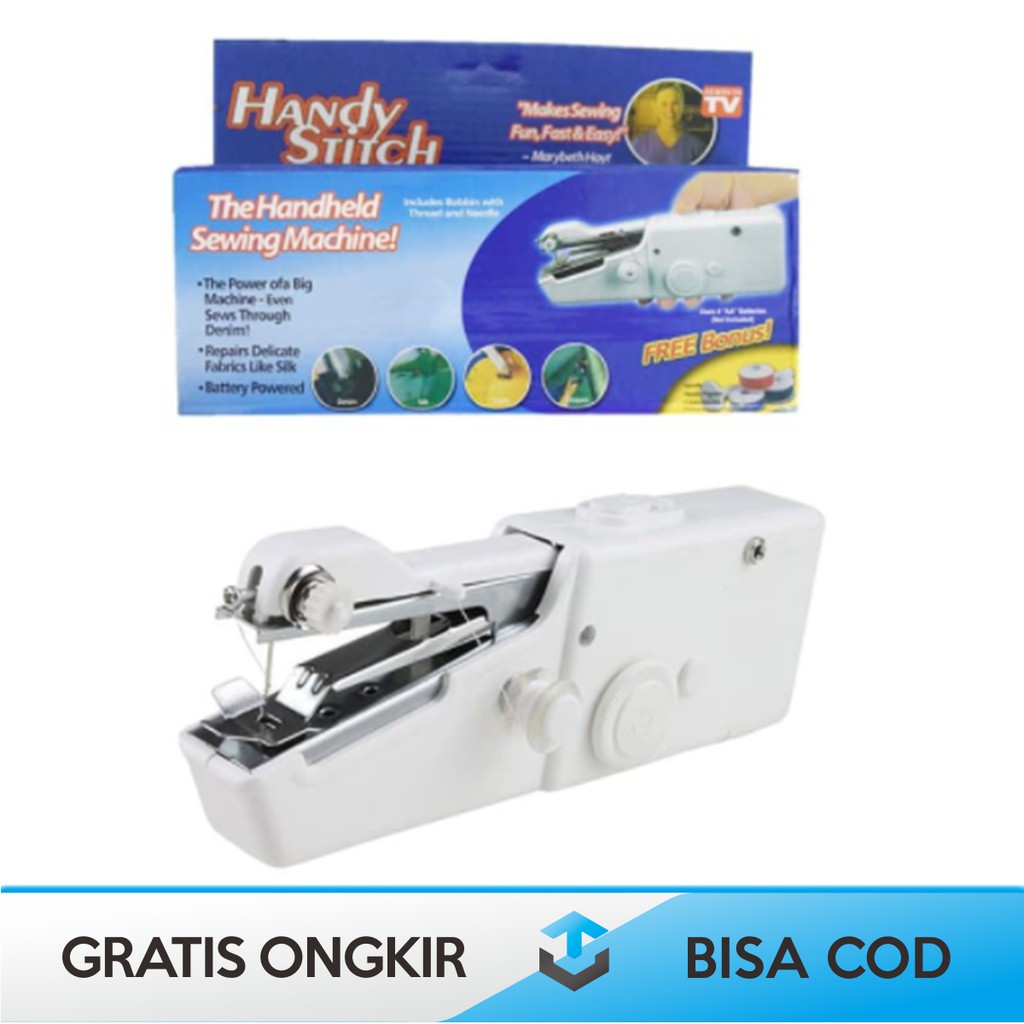 Jual MESIN JAHIT TANGAN MINI PORTABLE HANDY STITCH HANDHELD SEWING ...