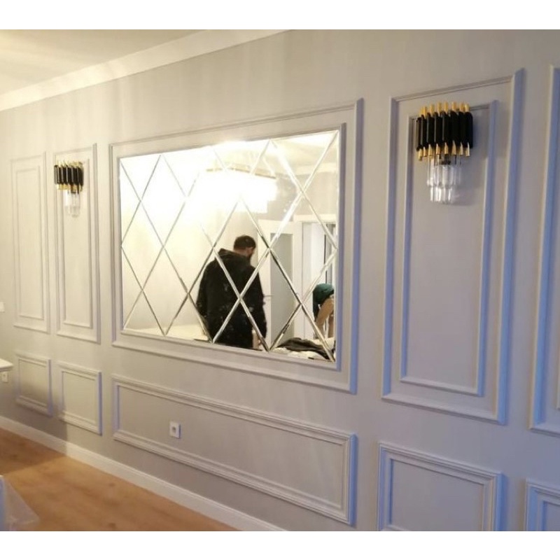 Jual Paket Wall Mirror Kaca Cermin Moulding Asli Kaca 100% Ukuran 126CM ...