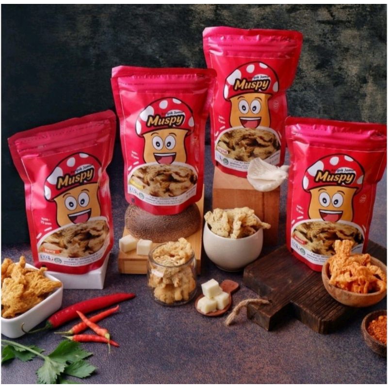 Jual keripik Jamur Muspi Snack Sehat Kekinian Aneka Rasa | Shopee Indonesia