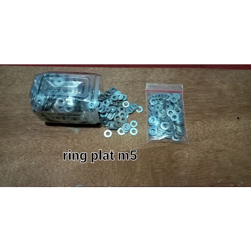 Jual ring plat/plat ring M5 putih ukutan mili/ ring plat baut m5 /badan ...