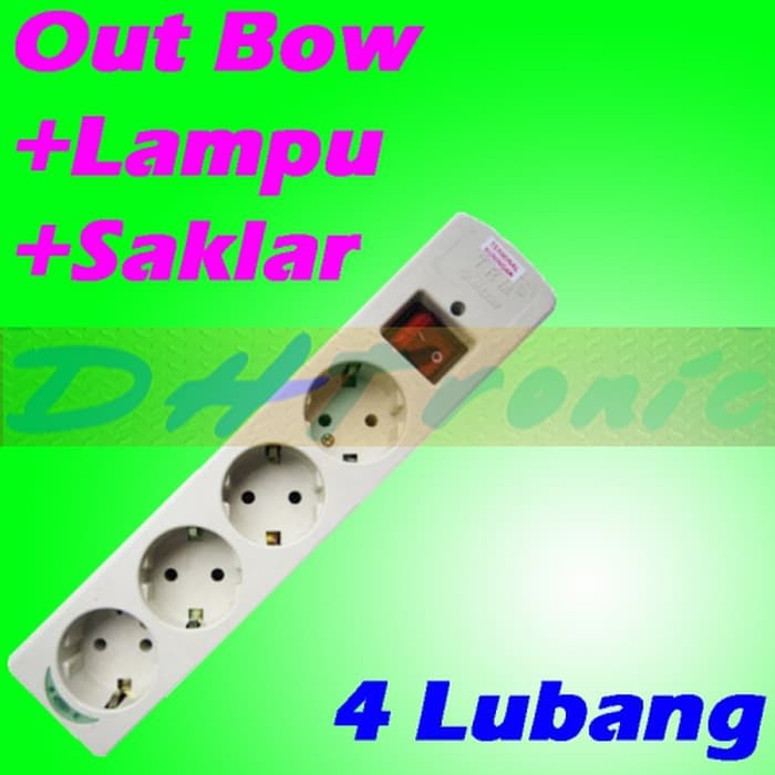 Jual Terminal Stop Kontak 4 Lubang +Lampu + Saklar OB SC TANPA KABEL SK-004 TRM | Shopee Indonesia