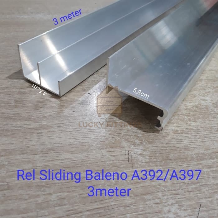 Jual Rel Pintu Lemari Sliding Baleno 3 METER / Pasangan Roda A392 A397 Geser | Shopee Indonesia
