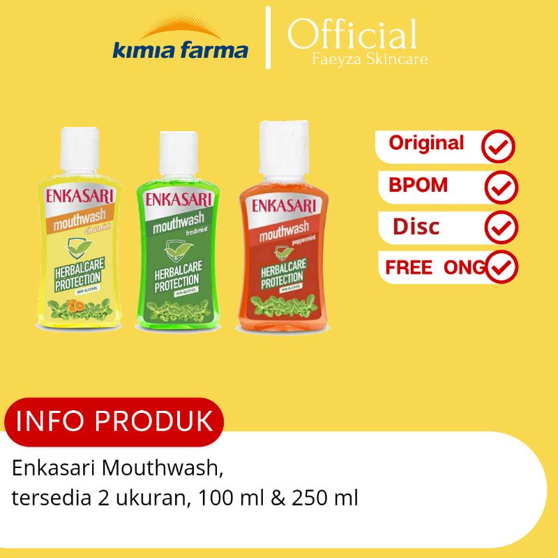 Jual Enkasari Mouthwash 250 ml ED 2023 | Enkasari freshmint papermin ...