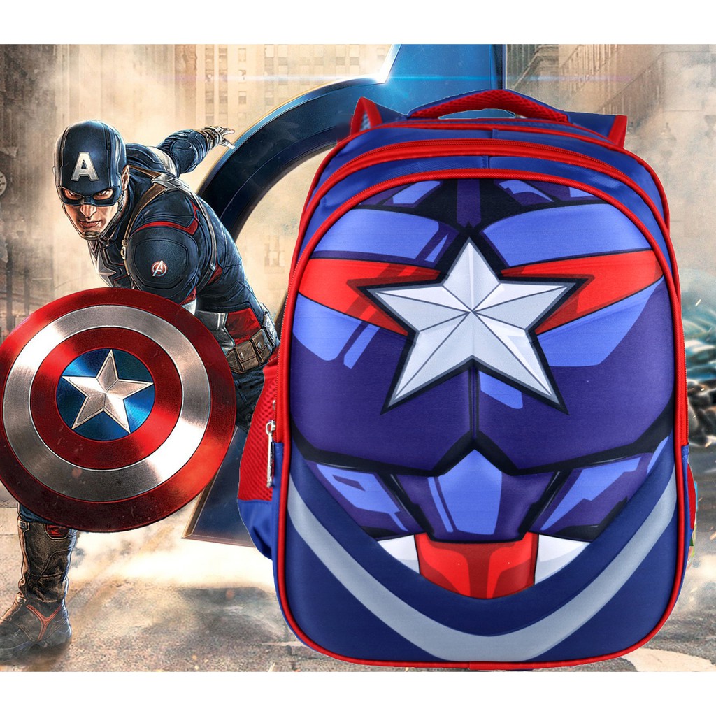 Jual Tas Sekolah Anak Laki-Laki TK-SD Tas Ransel Sekolah Import Anak Cowok Karakter Superhero 6D ...