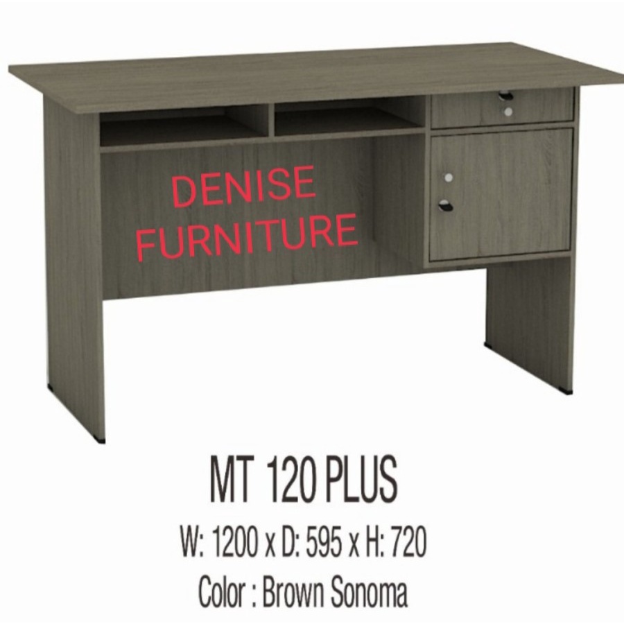 Jual Meja Tulis Meja Kantor Meja Kerja 1/2 biro /MT 120 PLUS MINIMALIS ...