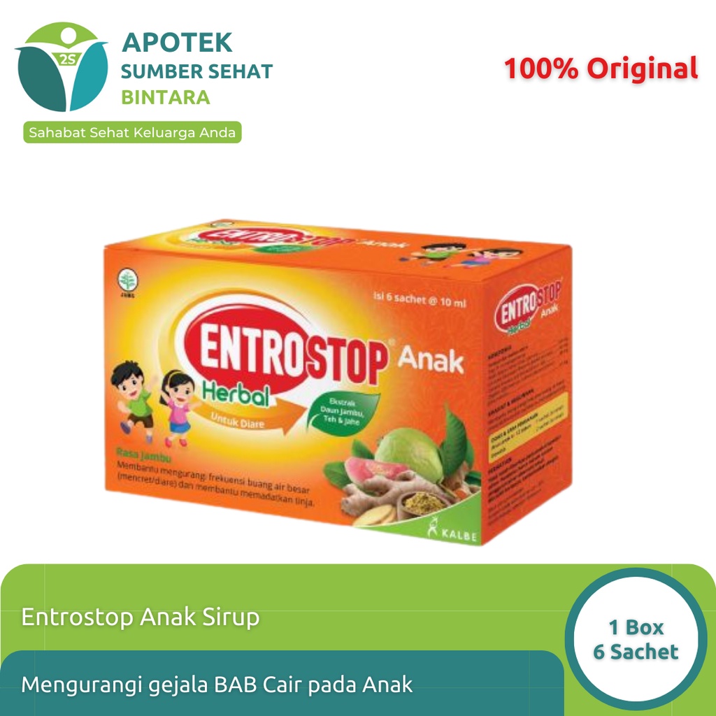 Jual EntroStop Anak Sirup Obat Mencret 1 Box 6 Sachet | Shopee Indonesia