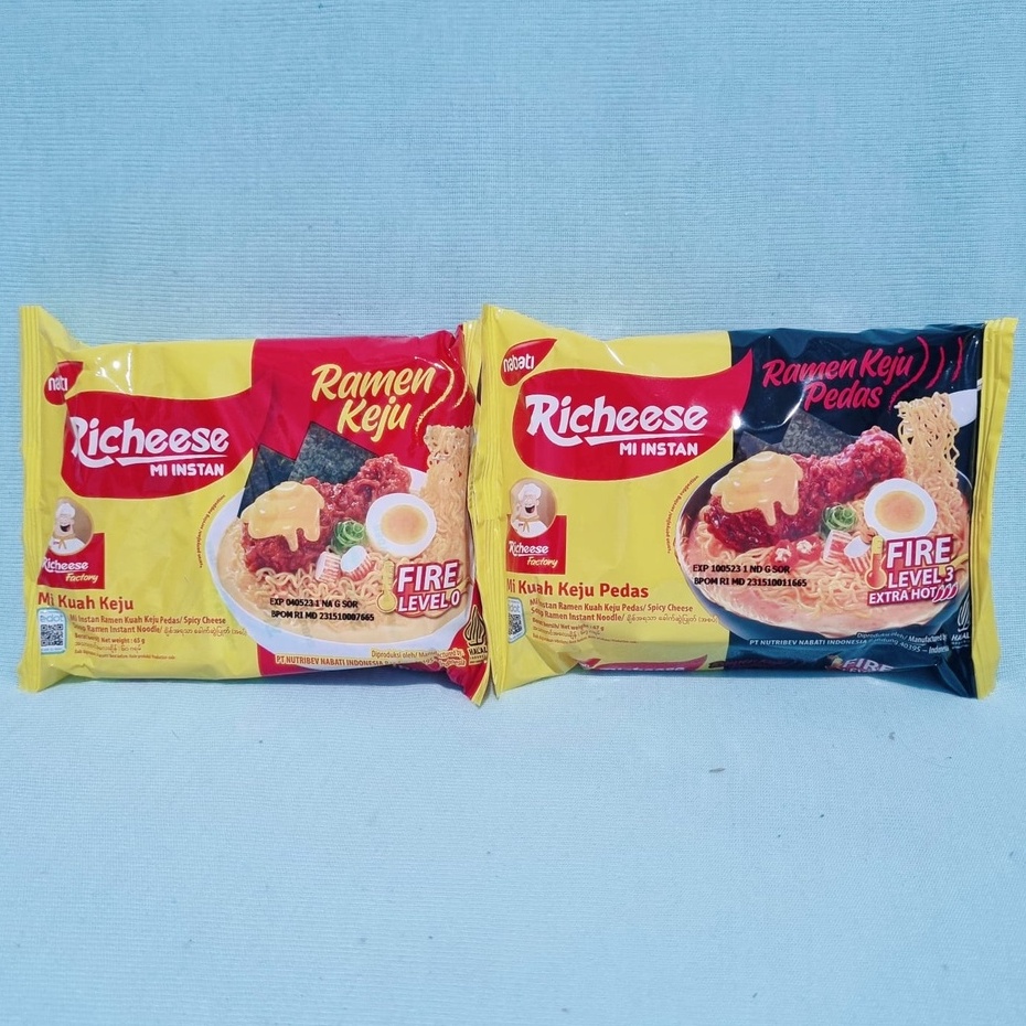 Jual Mie Richeese Ramen Keju Level 0 Ramen Keju Pedas Level 3 1 Pcs