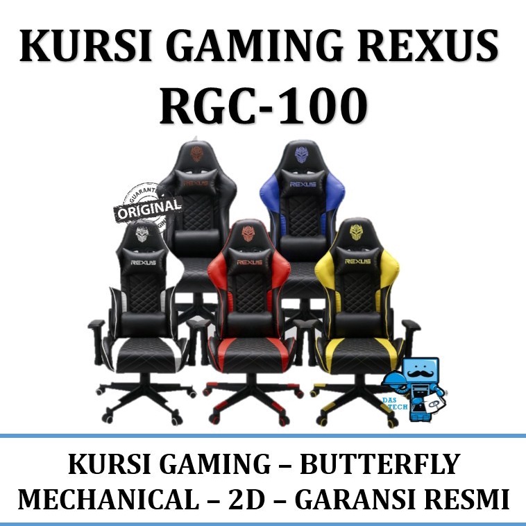 Jual KURSI GAMING REXUS RGC100 / RGC-100 2D - Original | Shopee Indonesia