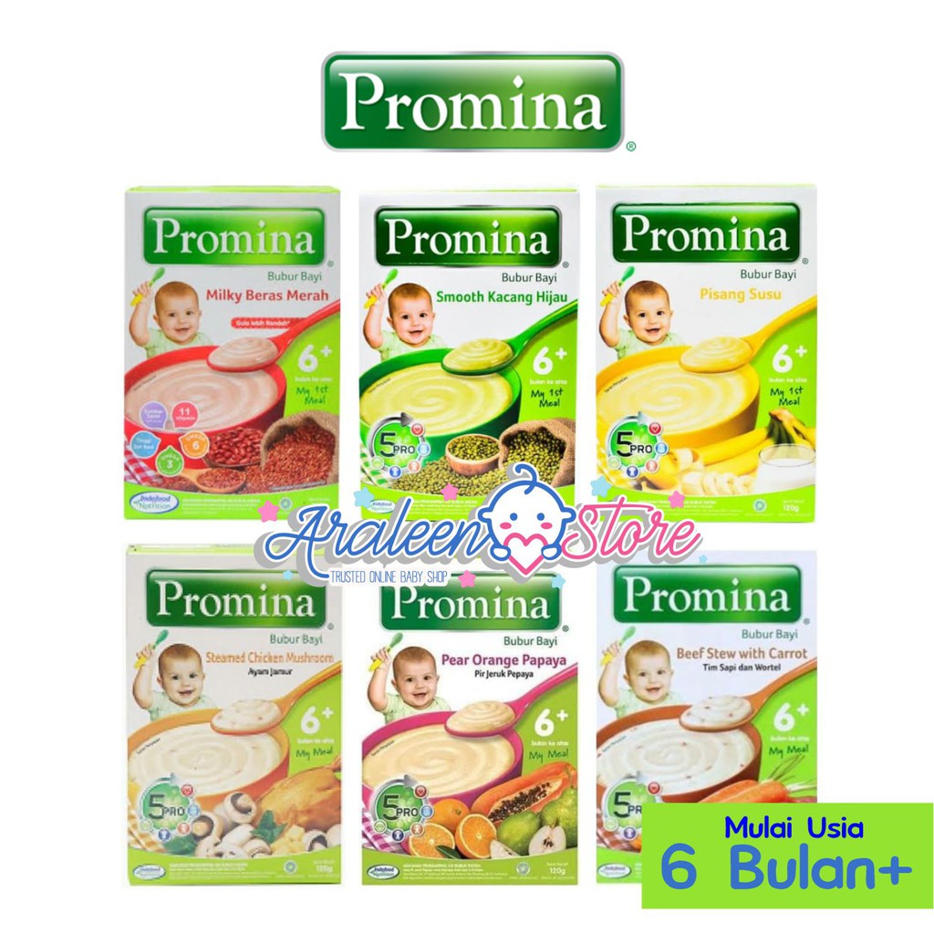 Jual Promina 6+ Bubur Bayi MPASI 120 gr | Shopee Indonesia