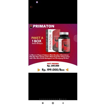 Jual PRIMATON KUAT DAN TAHAN LAMA 100% HERBAL ALAMI - HALAL + BPOM ...