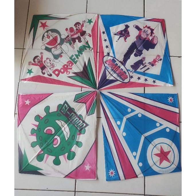 Jual Grosir Layangan kertas UK58 isi 100biji motif campur | Shopee ...