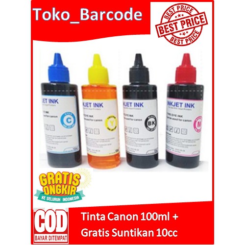 Jual Tinta Universal Printer Canon 100ml Ink Dye Base Refill Printer ...
