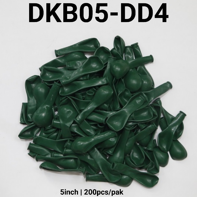 Jual DKB05-DD4 Balon latex 5 inch 1 pak 200 doff hijau tua dark green ...
