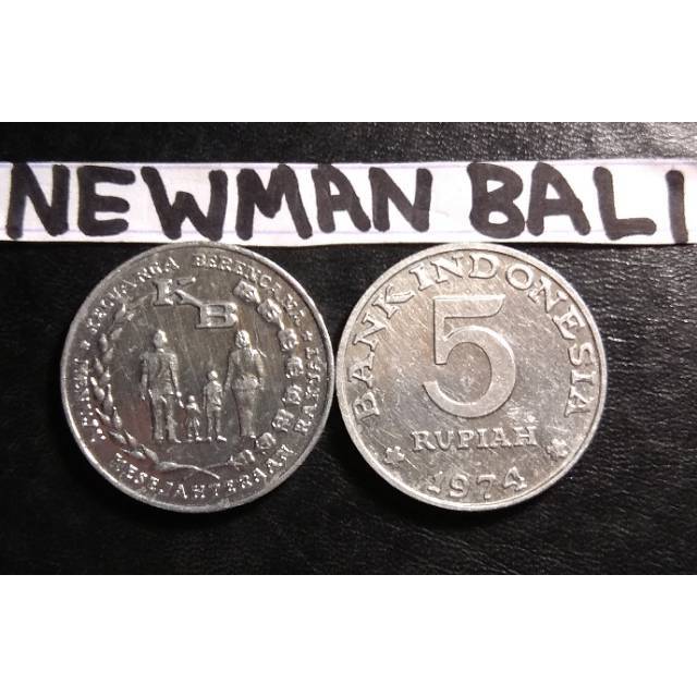 Jual Uang Koin Kuno Bahan Mahar 5 Rupiah Seri KB th 1974 | Shopee Indonesia